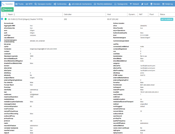 Toestellen (status) - Axeos
