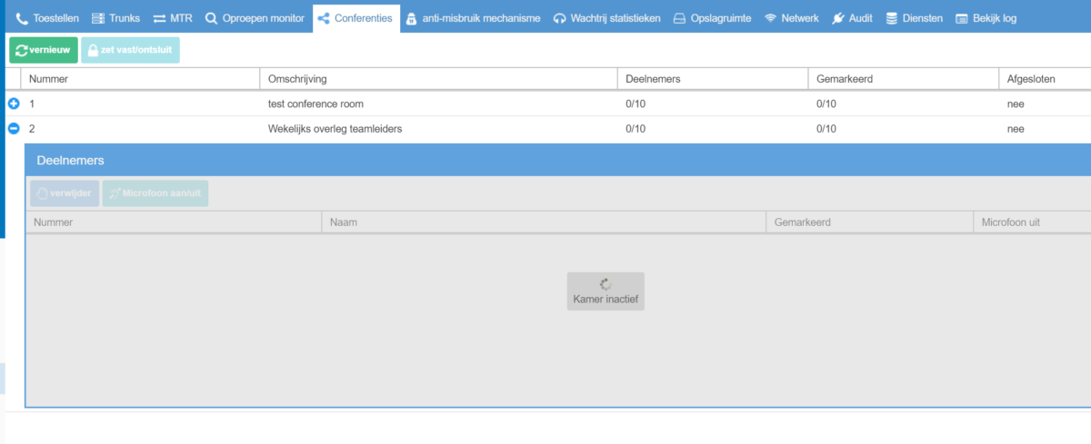 Conferenties (status) - Axeos